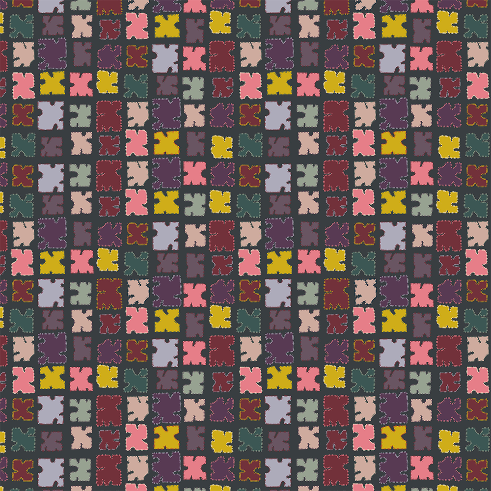 Patchwork Fabric - Grape – Counterpart Studios