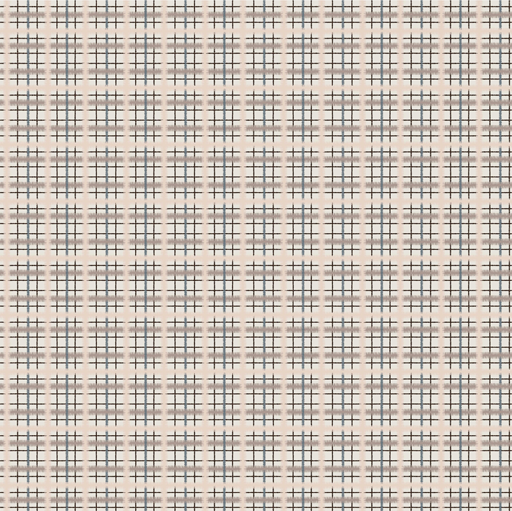 Squiggle Tartan Wallpaper- Powder – Counterpart Studios