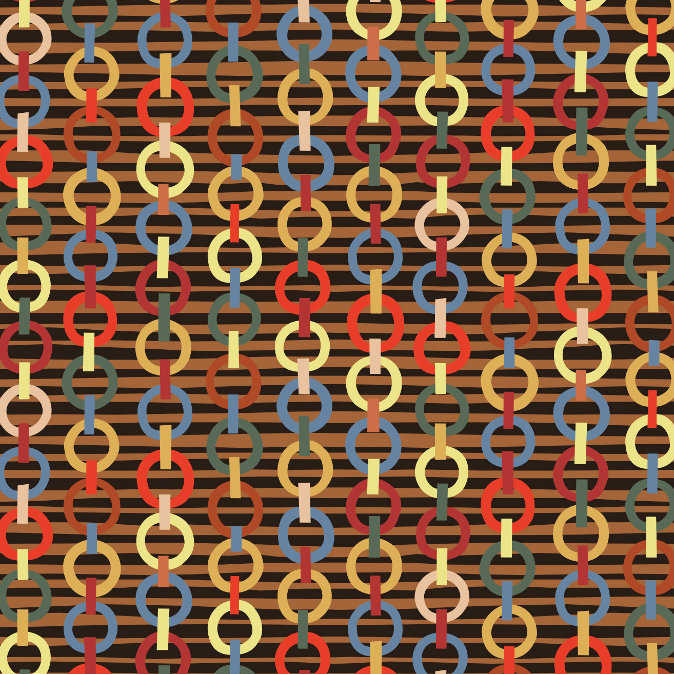 Paper Chain Wallpaper - Multi – Counterpart Studios